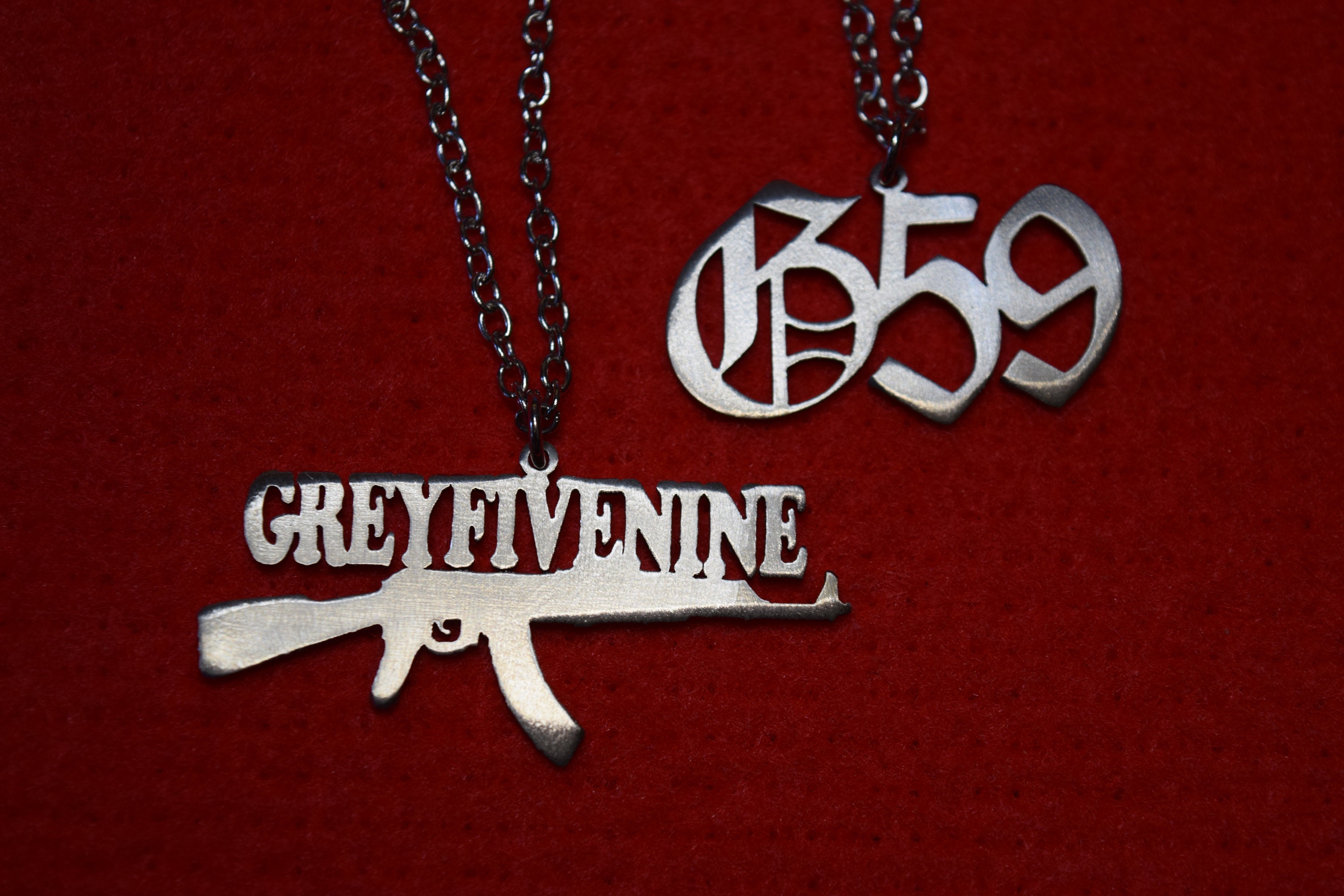 Greyfivenine AK G59 pendant with chain necklace pin FTP | Etsy