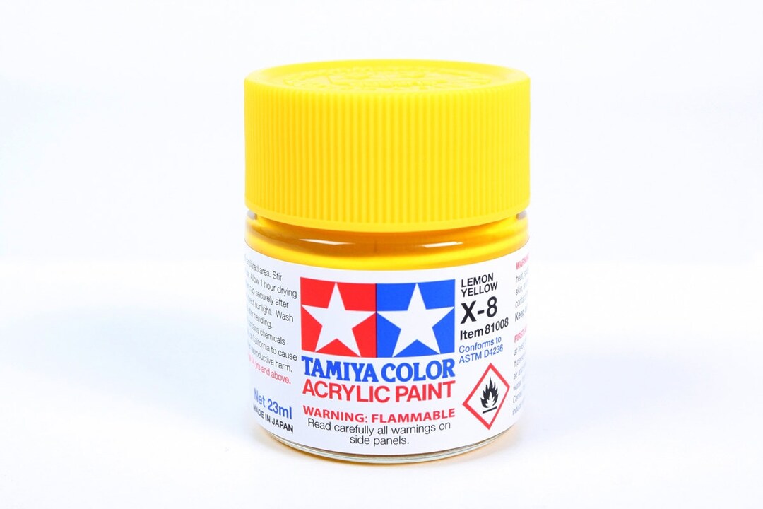 Tamiya Acrylic X-8 Lemon Yellow 23ml Bottle of Paint 81008 - Etsy