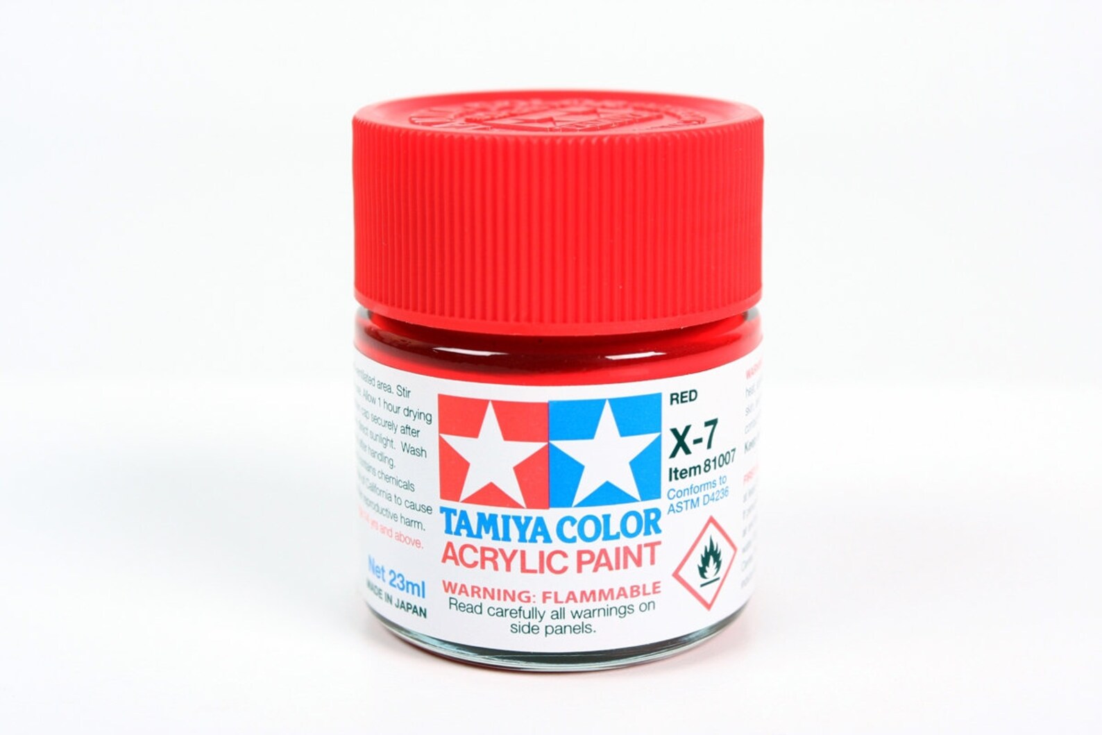 Tamiya Acrylic X-7 Red 23ml Bottle of Paint # 81007 - Etsy