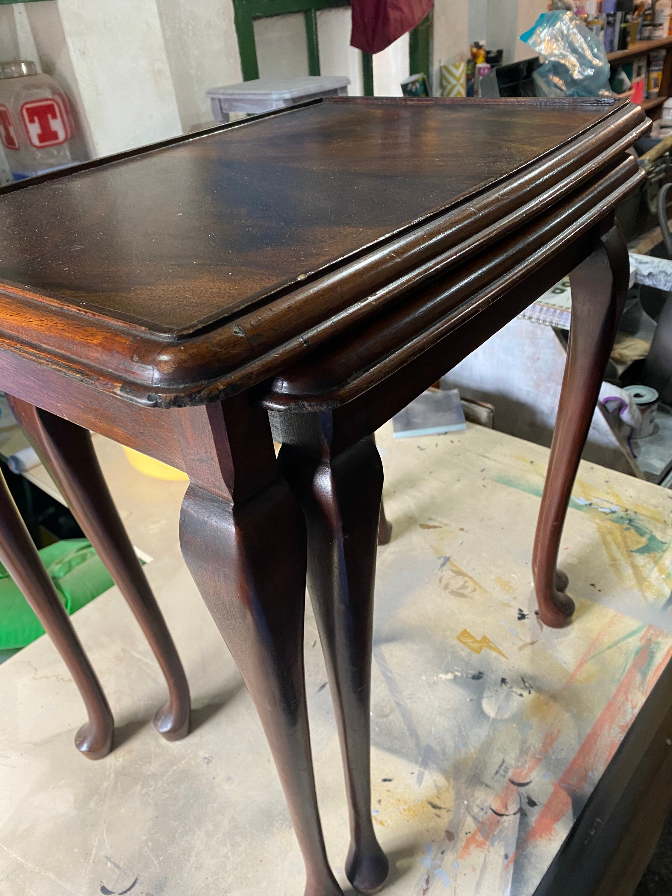 SOLD X SOLD X SOLD Vintage Upcycled Eclectic Nest of Tables - Etsy UK