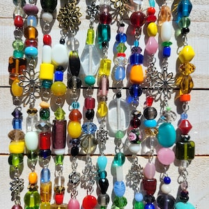 Glass Beaded Valance, Boho Beaded Curtains, Sun Catcher Window Art ...