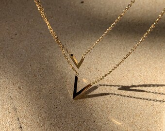 V Shape Necklace | Etsy