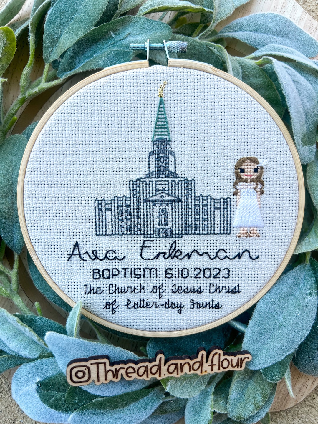 Baptism and First Communion Portrait, Baptism Keepsake, LDS Temple ...
