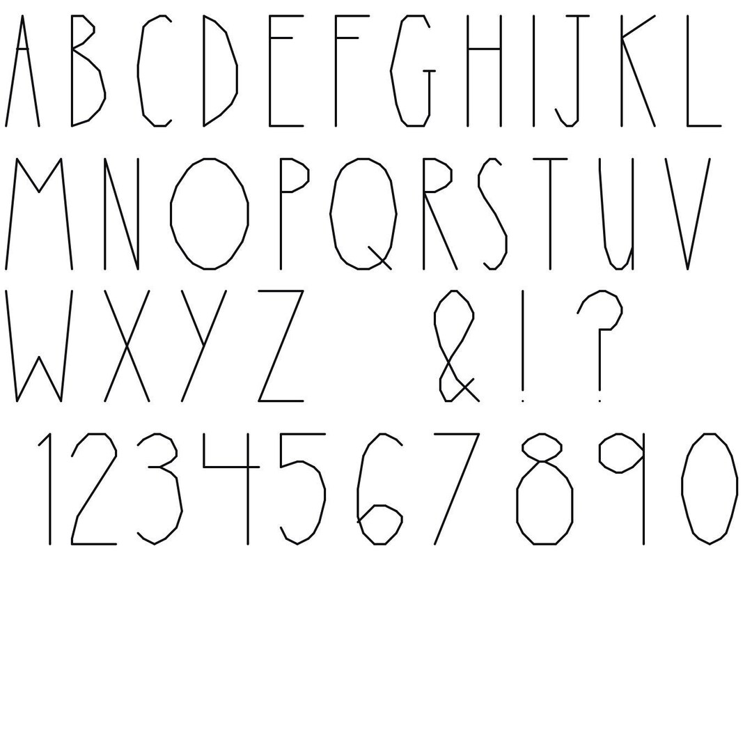 Rae Dunn Lookalike Cross Stitch Font, Tall and Skinny Back Stitch Font ...