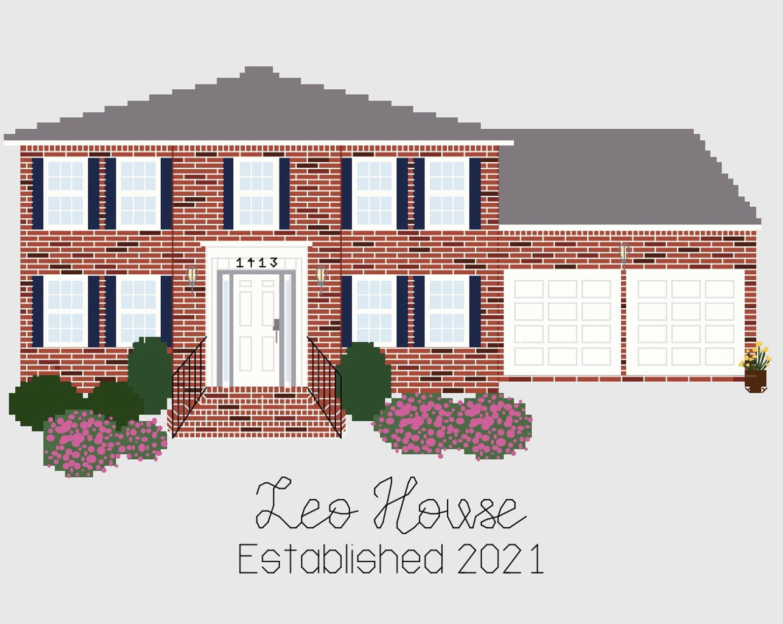 Custom House PATTERN for Cross Stitch, House Portrait Pattern, Custom ...
