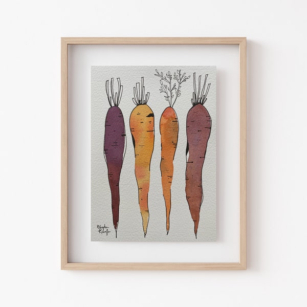 Carrot Painting - Etsy