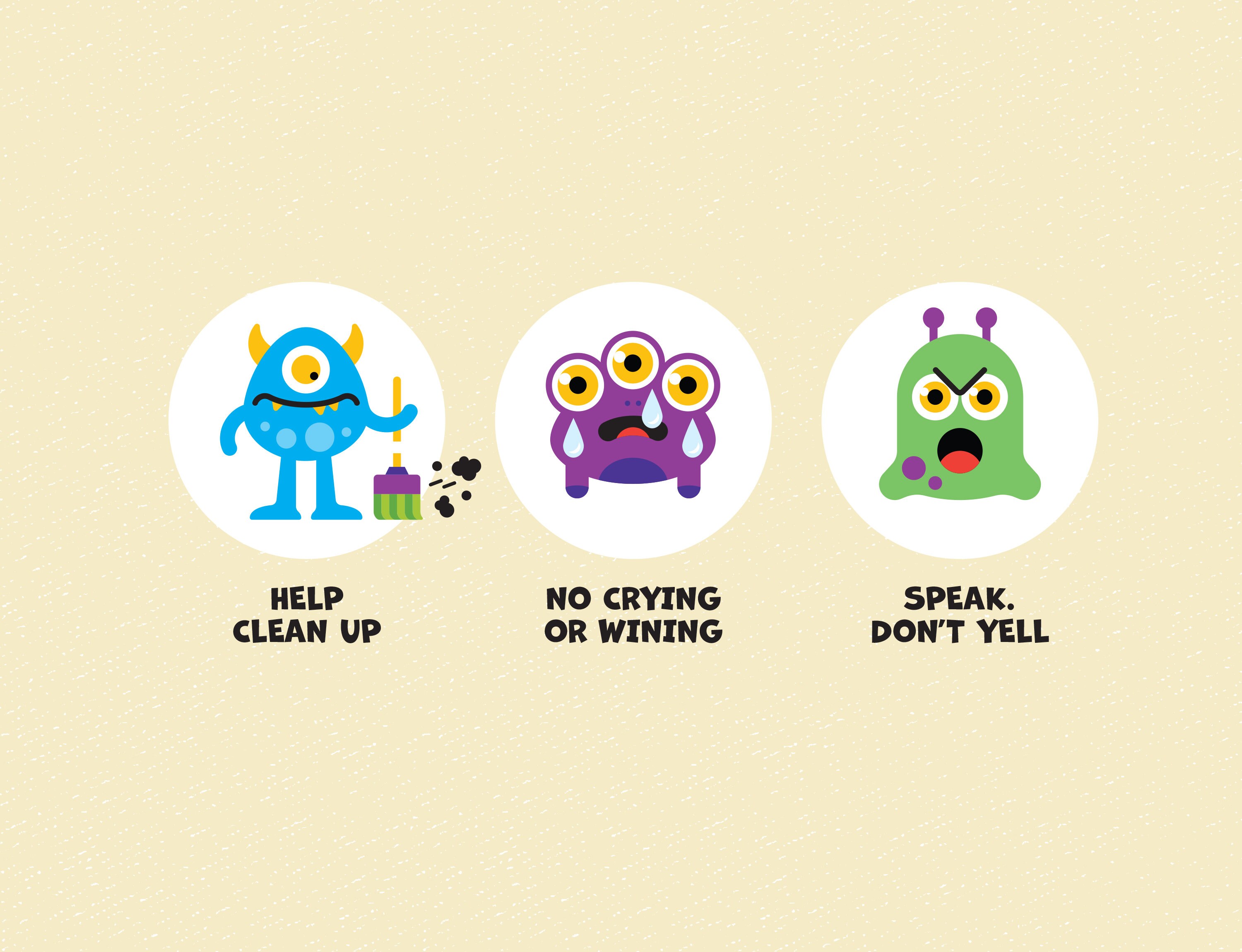 House Rules for Little Monsters Kids Art Instant Download - Etsy