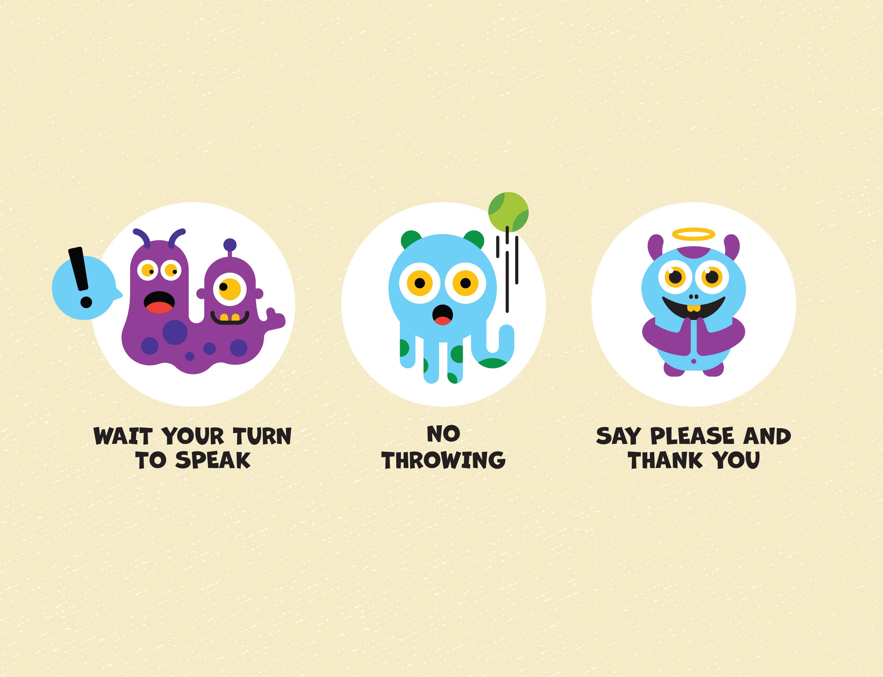 House Rules for Little Monsters Kids Art Instant Download Digital File ...