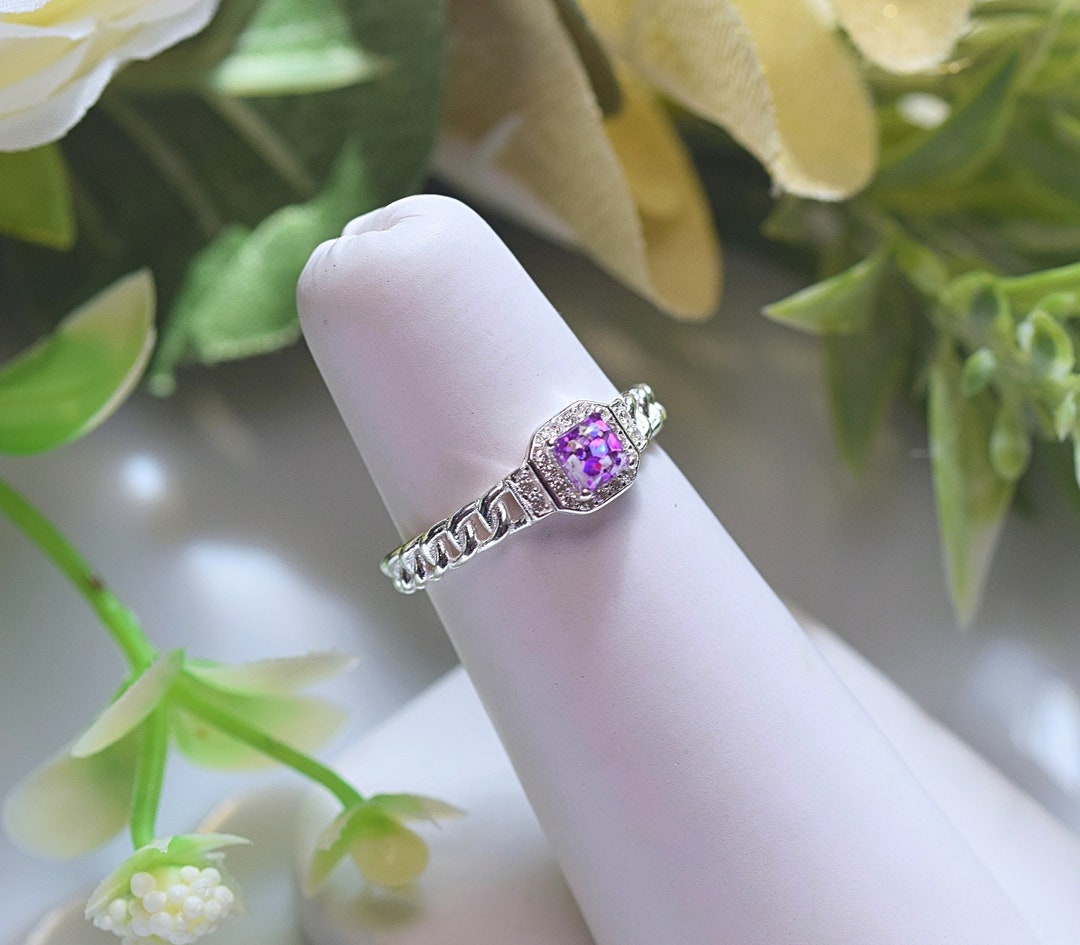 Cremation Ashes & Memorial Chain Ring ‘brooke’ - Etsy