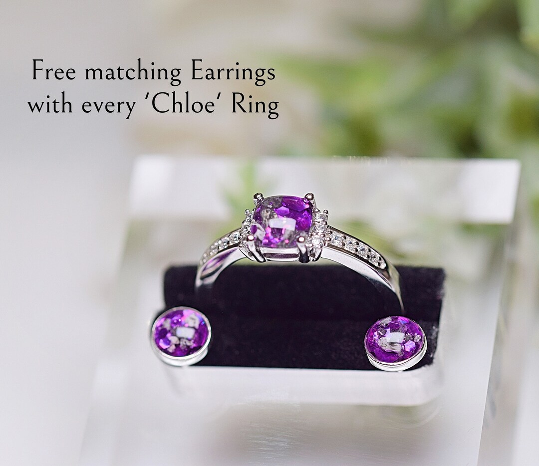 FREE Matching Earrings With Every Chloe Ring - Cremation Ashes ...