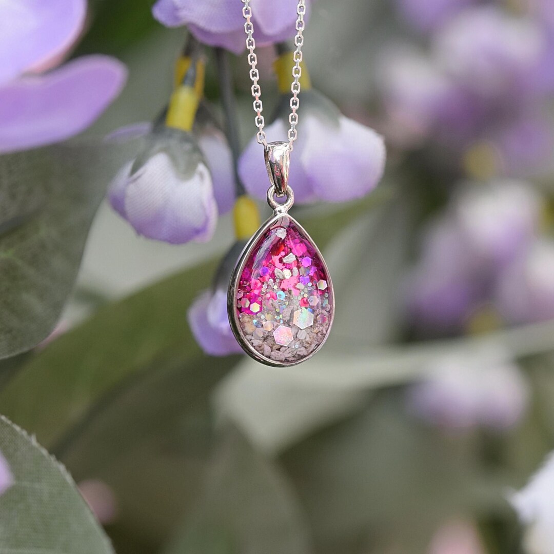 Cremation Ashes & Memorial Drop Pendant 'summer' - Etsy
