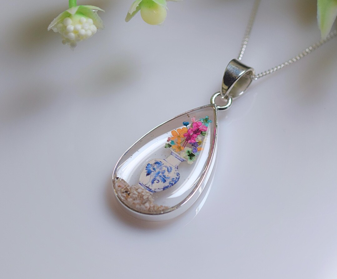 Cremation Ashes & Memorial Dandelion Flower Vase Necklace - Etsy