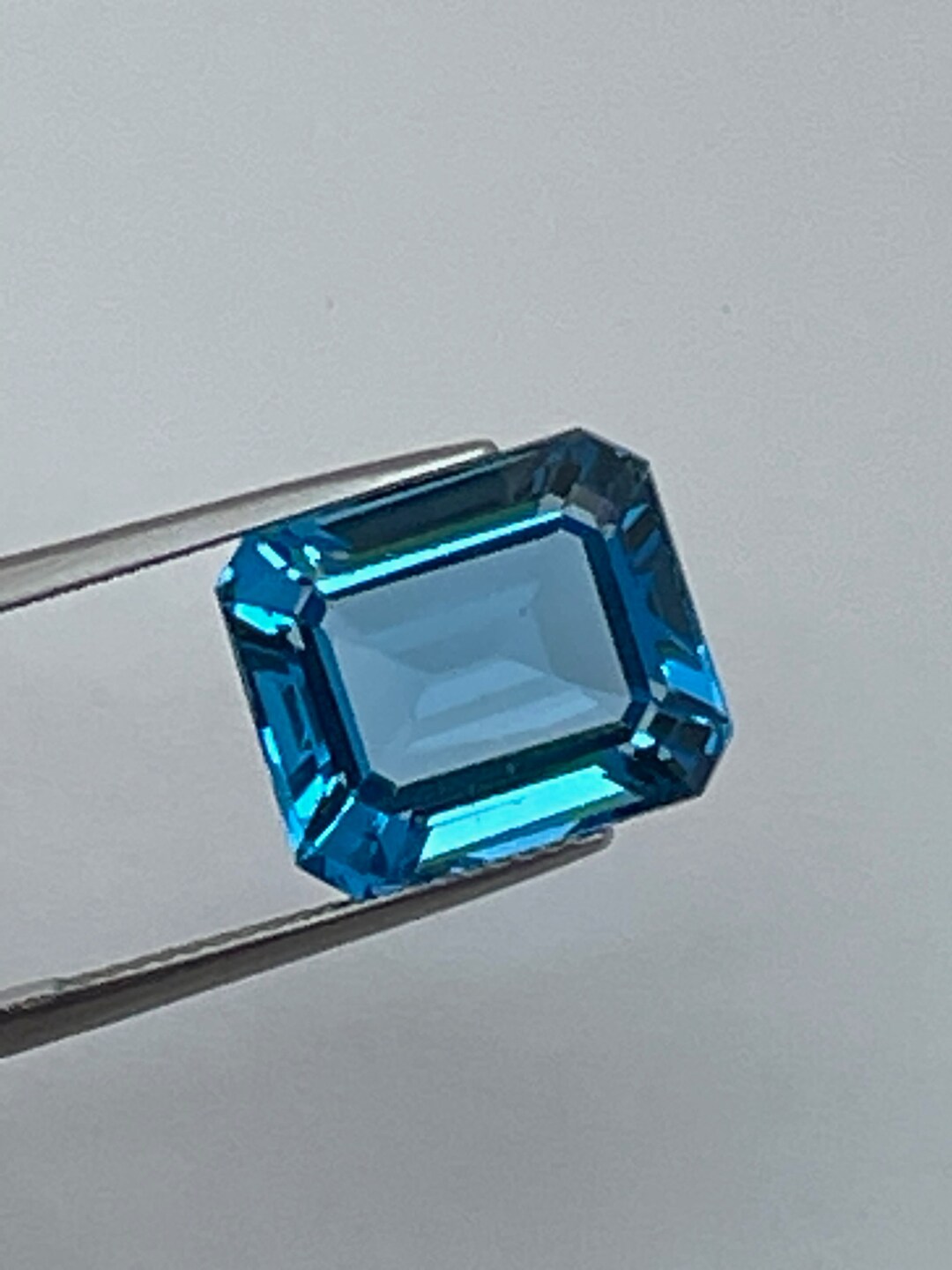 Topacio azul suizo radiante 14x12 Octágono - Etsy España