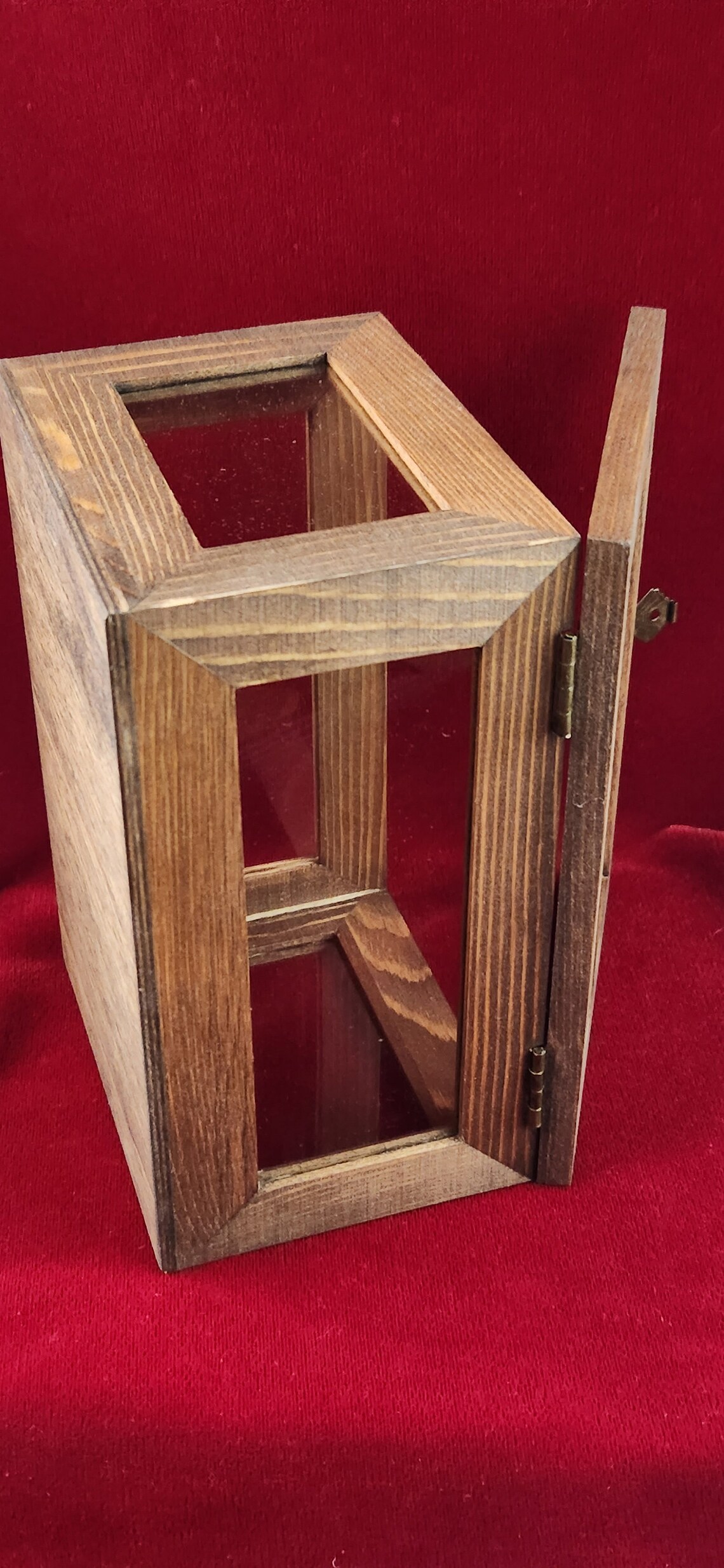 Wood Display Case a Box With Real Glass Sides Vintage Look - Etsy