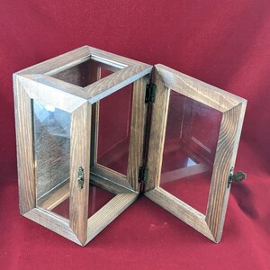 Wood Display Case a Box With Real Glass Sides Vintage Look - Etsy