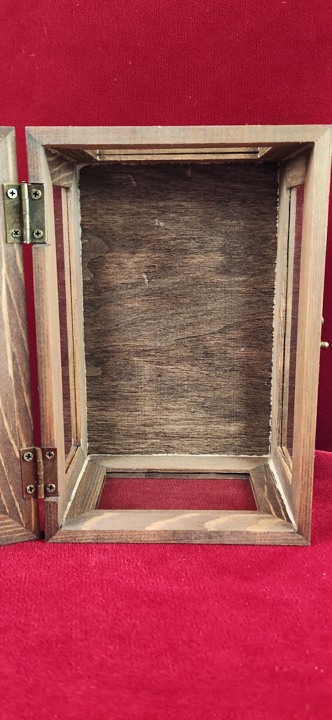 Wood Display Case a Box With Real Glass Sides Vintage Look - Etsy