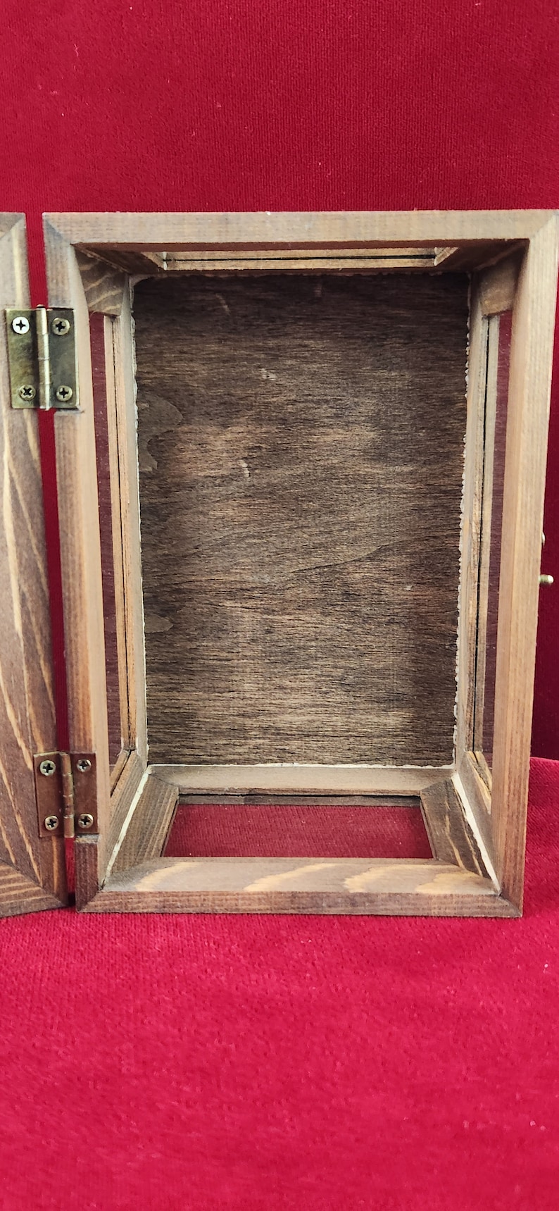 Wood Display Case a Box With Real Glass Sides Vintage Look - Etsy