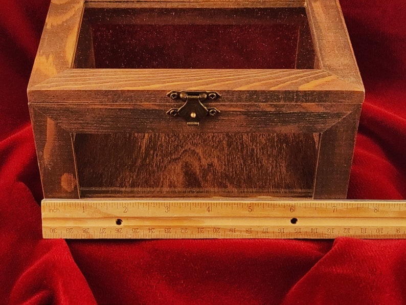 Wood Display Case a Box With Real Glass Sides Vintage Look - Etsy