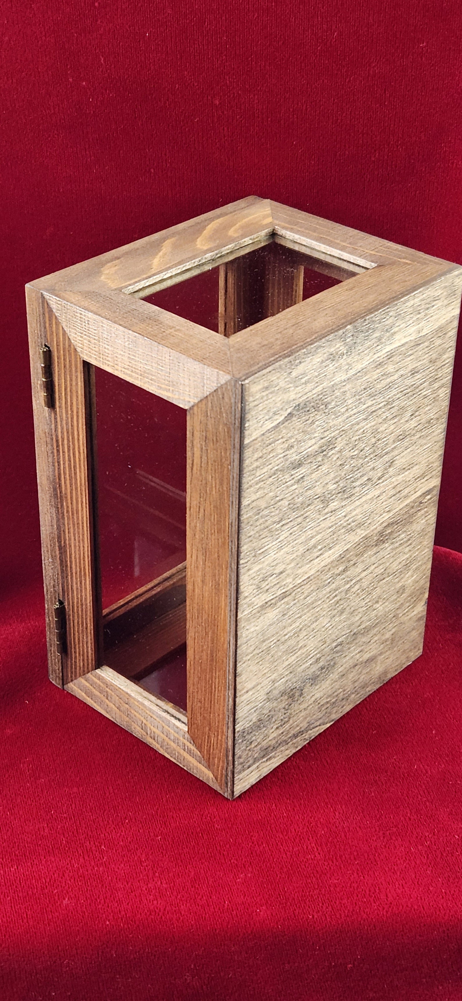 Wood Display Case a Box With Real Glass Sides Vintage Look - Etsy