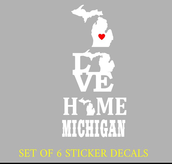 SET of 6 Home State Sticker Vinyl Decal for Car Truck Suv - Etsy