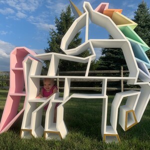 Kids Bookshelf Unicorn Decor Bookcase Childrens Nursery Shelf - Etsy