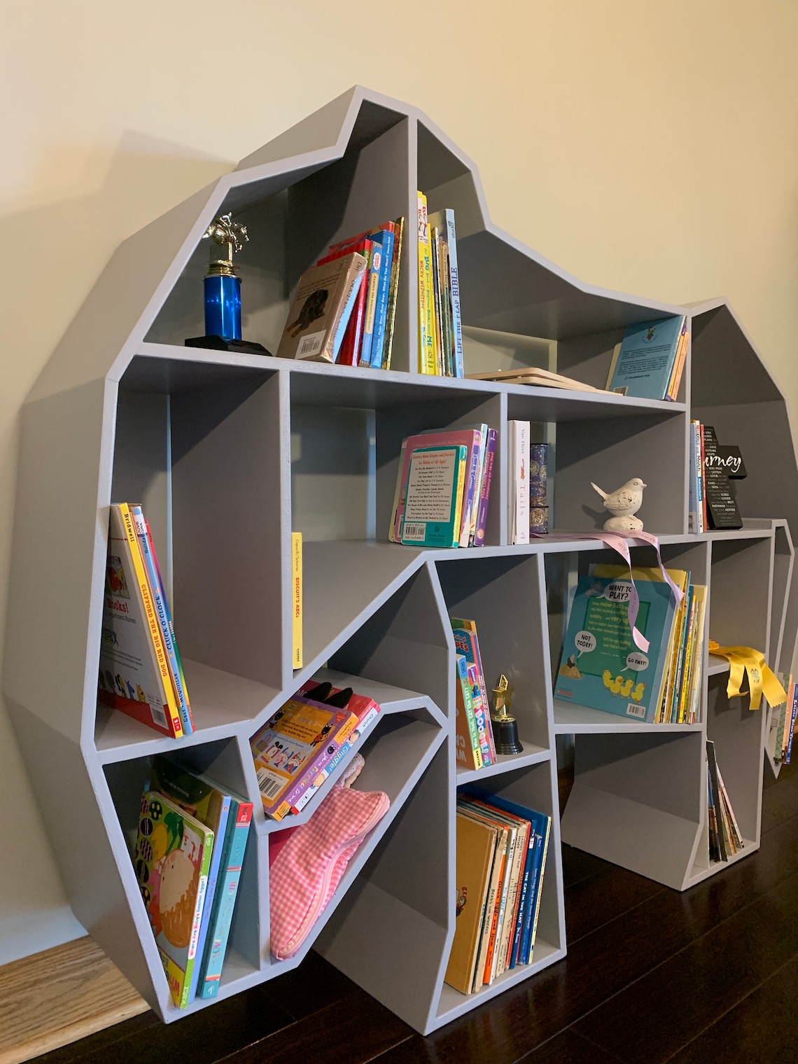Kids Bookshelf Elephant Decor Bookcase Childrens Nursery Shelf - Etsy