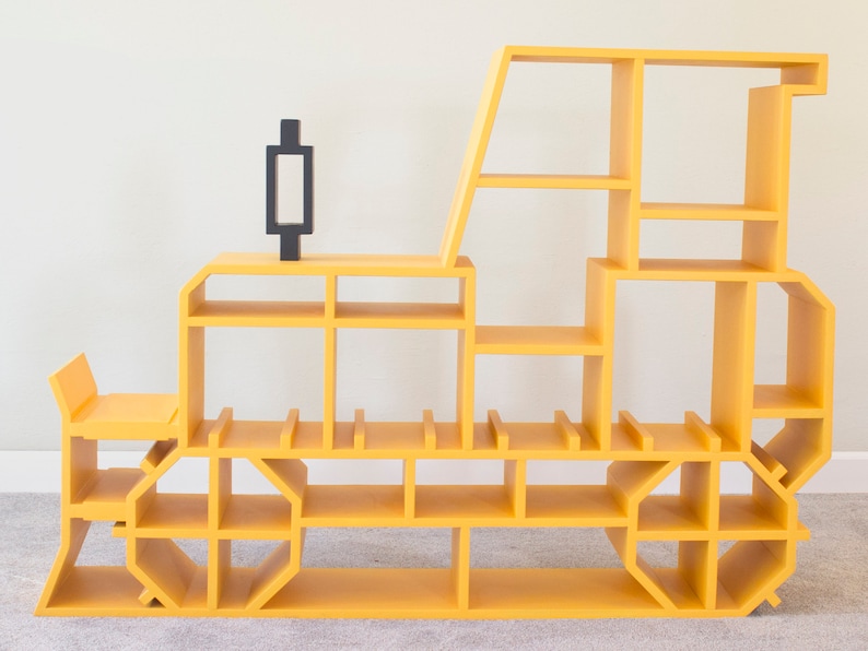 Kids Bookshelf Bulldozer Decor Bookcase Childrens Nursery - Etsy