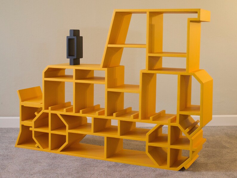Kids Bookshelf Bulldozer Decor Bookcase Childrens Nursery - Etsy