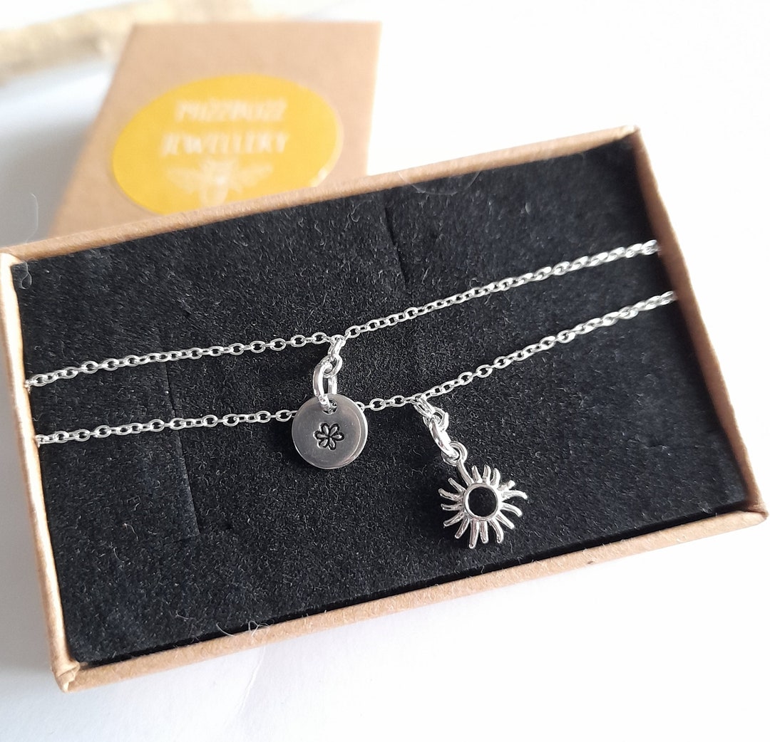 Personalised Sun Charm Bracelet, Delicate Sun Charm, Dainty Sun ...