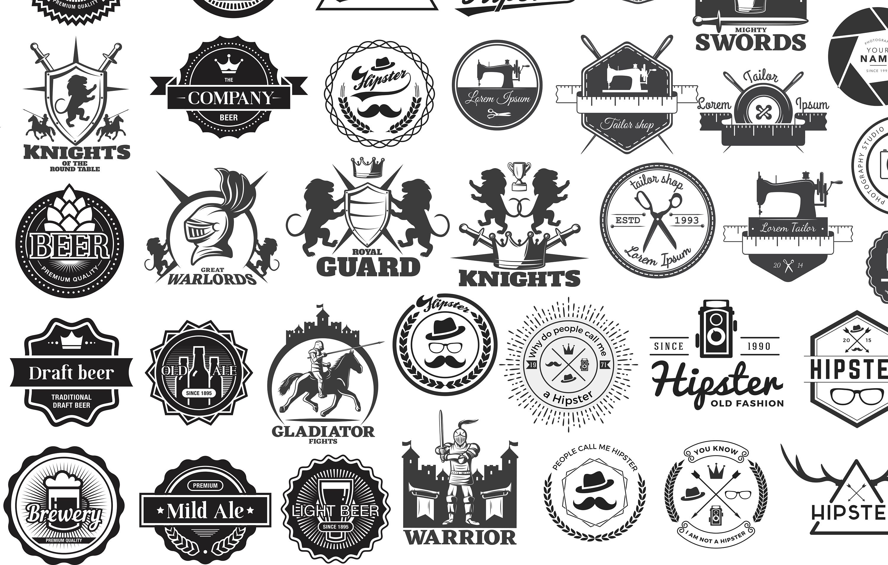 45 Vintage Logo, SVG, EPS, Adobe Illustrator Editable File, Readymade ...