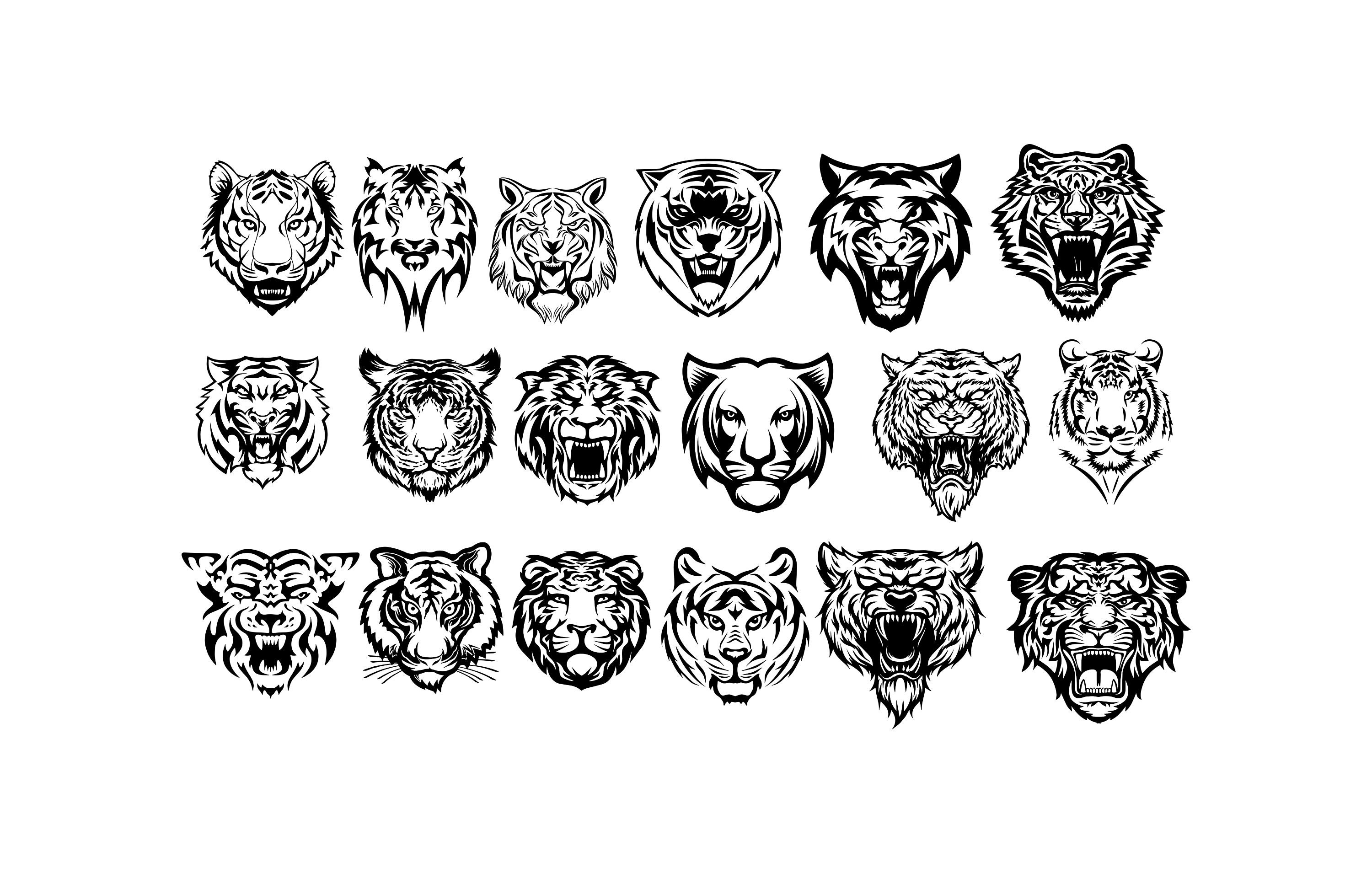 Prints Art & Collectibles EPS 13 tiger designs tiger collection SVG ...