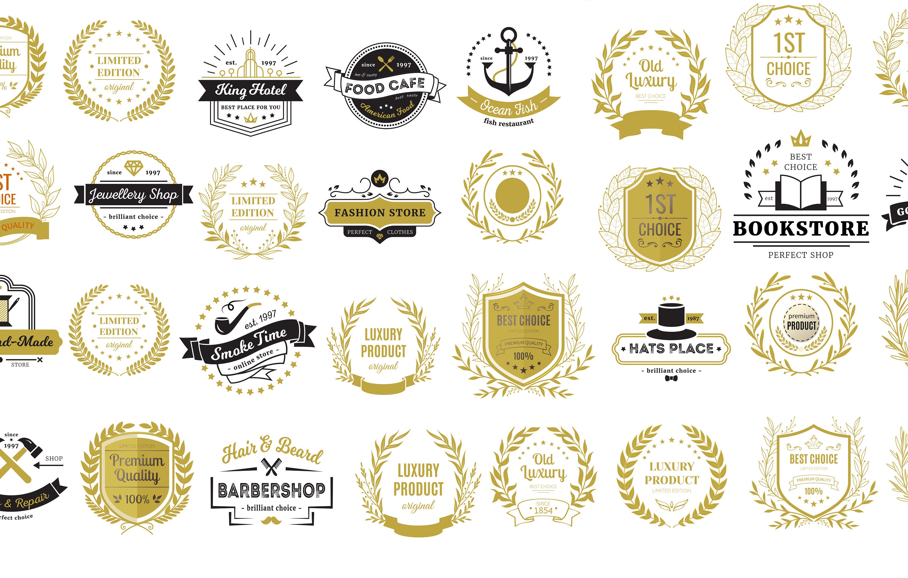 44 Vintage Logo, SVG, EPS, Adobe Illustrator Editable Files, Logo ...