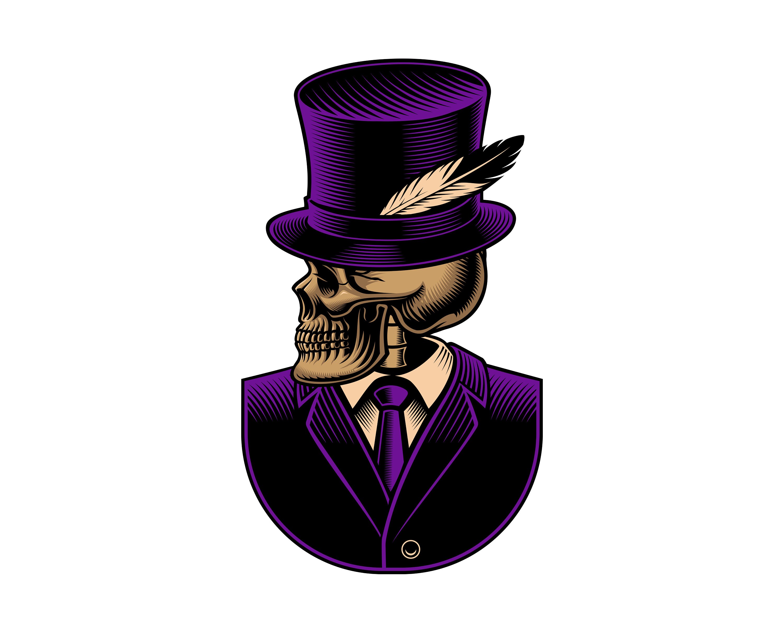 Skull Man SVG Skull Man Wearing Suit Skull Portrait Skull - Etsy