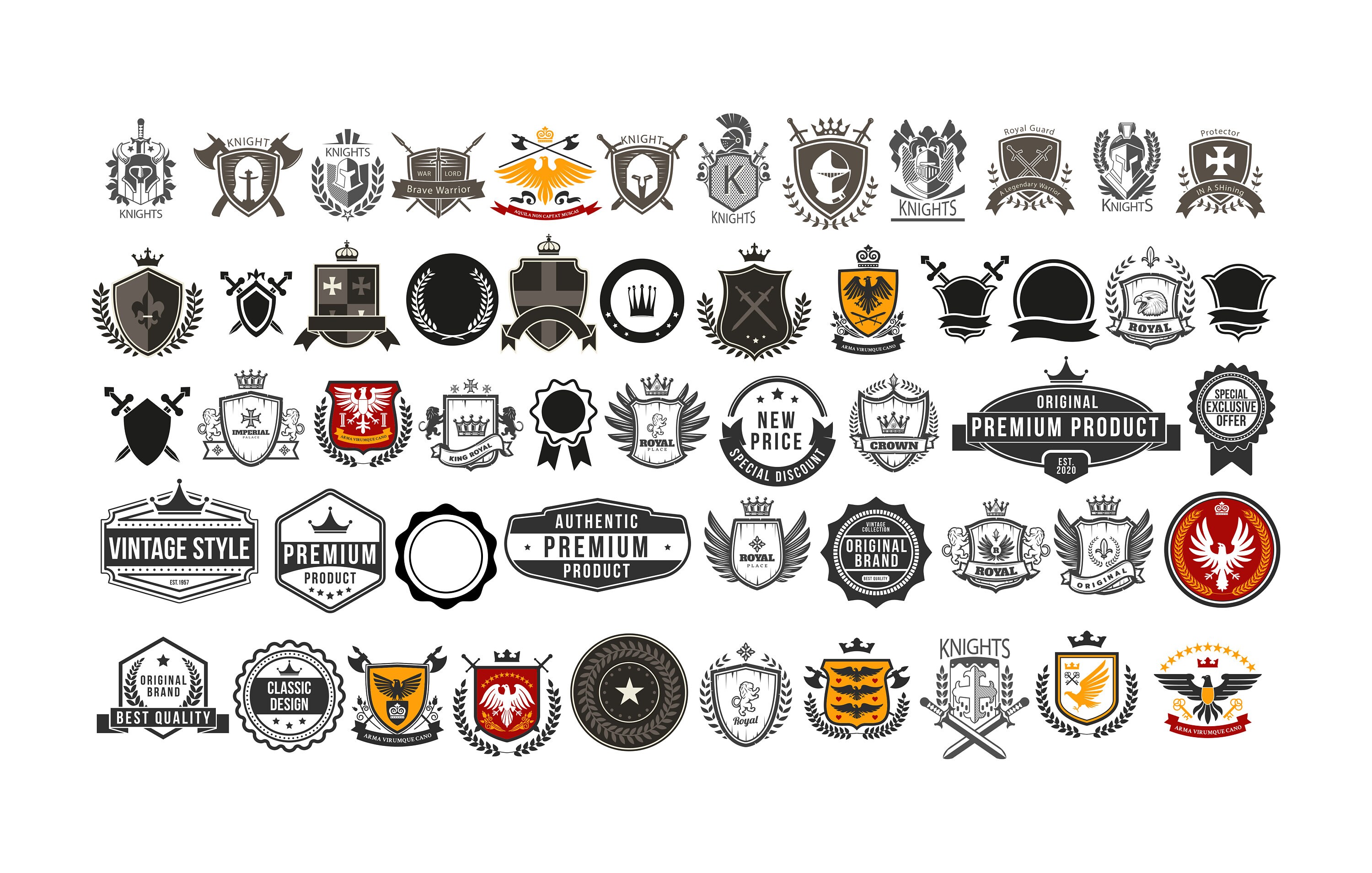 53 Retro Logo, SVG , EPS , Adobe Illustrator Editable Files, Knight ...