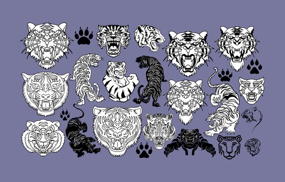 Prints Art & Collectibles EPS 13 tiger designs tiger collection SVG ...