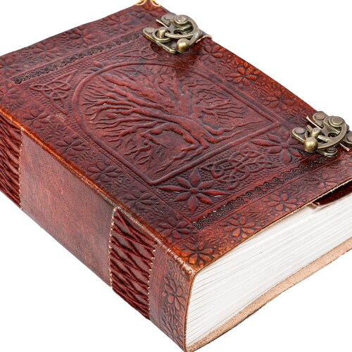 Fat Leather Journal Large 600 Pages Black Pentacle Grimoire | Etsy