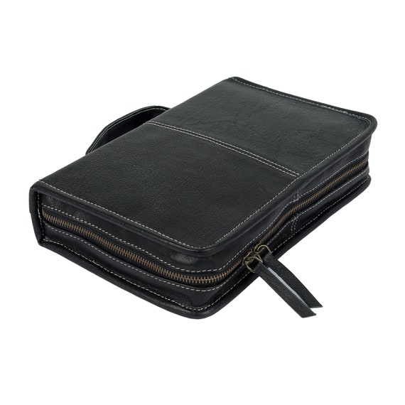 Black Leather Bible Case Personalized Bible Case Free | Etsy