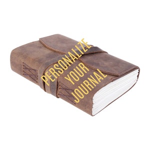 Free Personalized Premium Leather Journal Notebook or Sketchbook Rustic ...