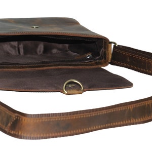 Vintage Genuine Leather Crossbody Bag for Women 10 Inch Purse Tote ...