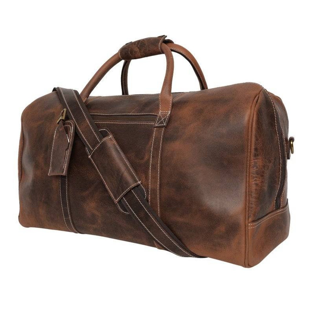Leather Duffle Bag Men, Leather Duffel Bag Men, Weekend Duffle Bag, Gym ...