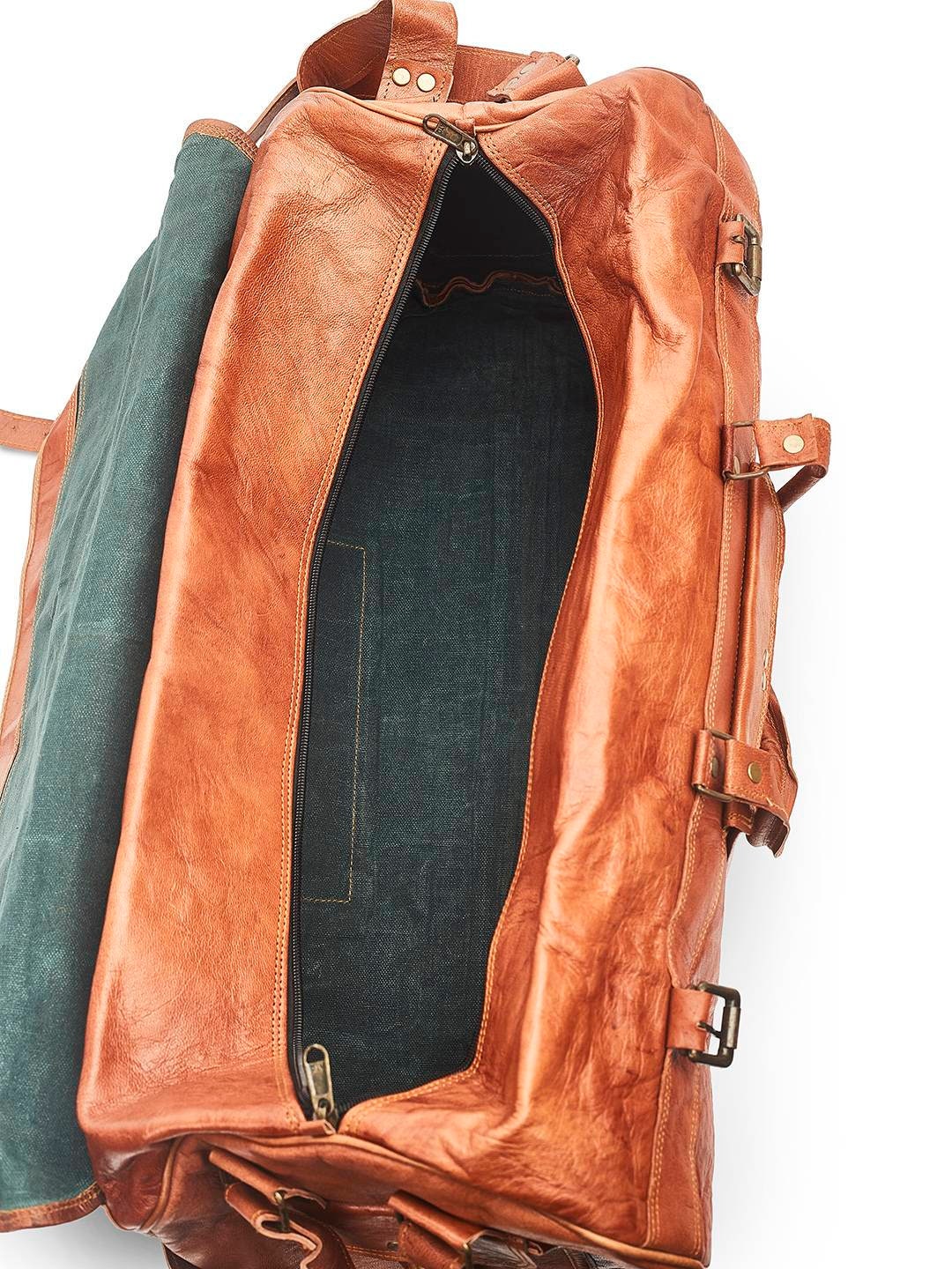 24 Personalised Handmade Square Goat Leather Duffel Bag - Etsy