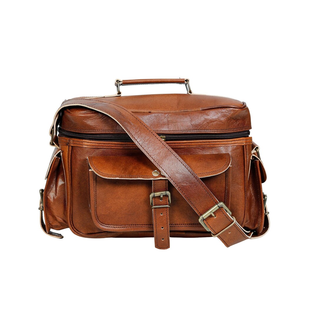 Personalised Leather Camera Bag, Leather DSLR Camera Bag, Handmade ...