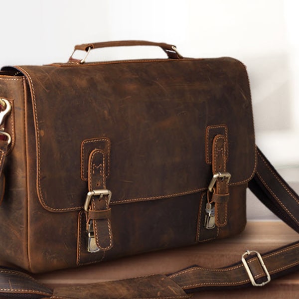 Mens Leather Satchel - Etsy