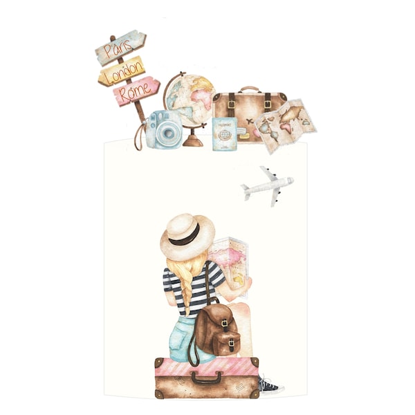 Travel Cake Topper - Etsy