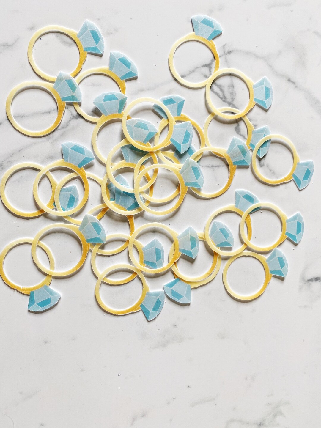 Pack of 28 Diamond Engagement Wafer Die Cut Rings - Etsy