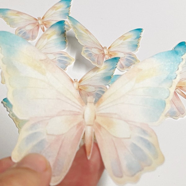 Large Wafer Butterflies Etsy