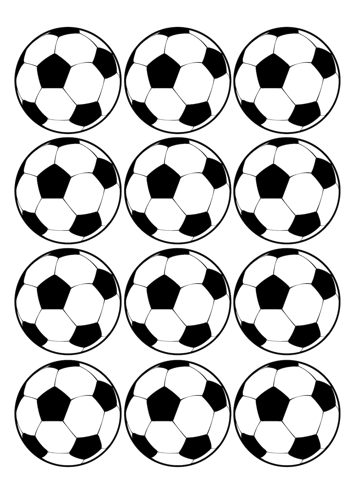 Soccer Ball Toppers Edible Icing/frosting Sheet for Cupcakes, Cookies ...