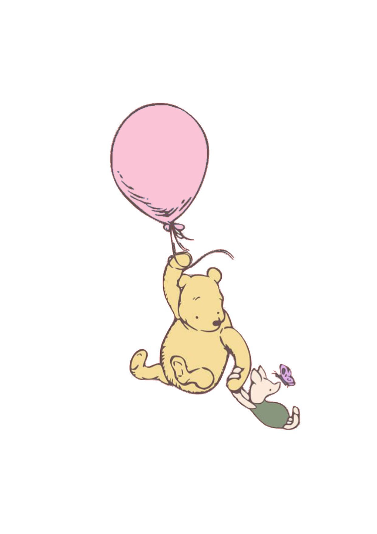 Imagen comestible precortada de Pooh & Piglet para pasteles - Etsy México