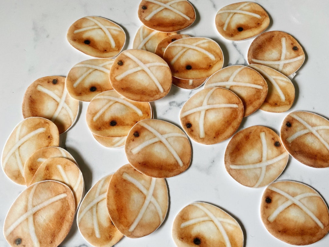 Pack of 24 Wafer Die Cut Hot Cross Buns - Etsy