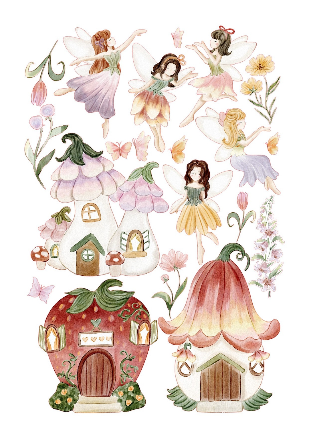 Sweet Fairies Cake Scene, Fairy Frosting Sheets, Fairy Cake Toppers ...